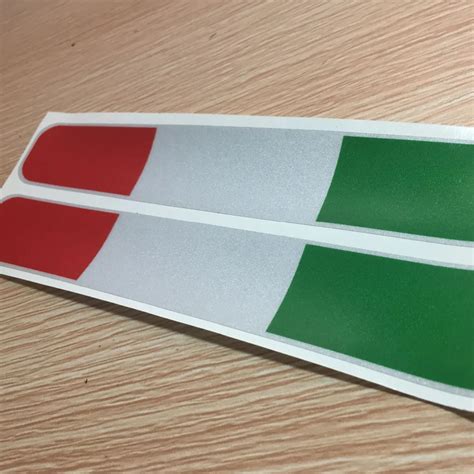 X Italy Italian Flag Tricolor Car Bumper Decal Sticker M Reflective
