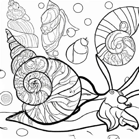10 Desenhos Incríveis de Caramujos do Mar para Imprimir e Colorir