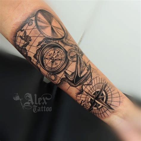 12 Tatuagem Masculina Bussola Em FormaçãO tatuagemgoku