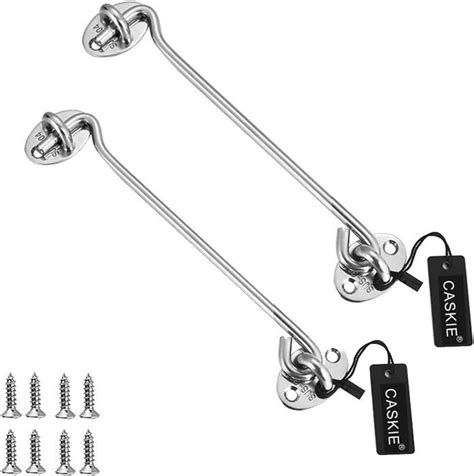 Lot De 2 Crochets Et Illets Pour Cabine De 203 Cm En Acier Inoxydable