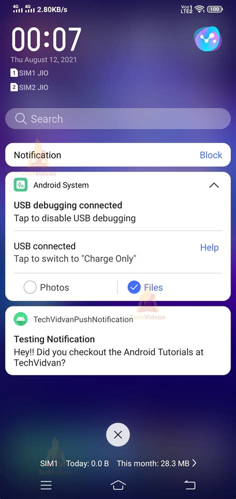 Android Push Notifications Techvidvan