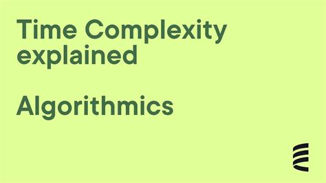 time complexity explained youtube