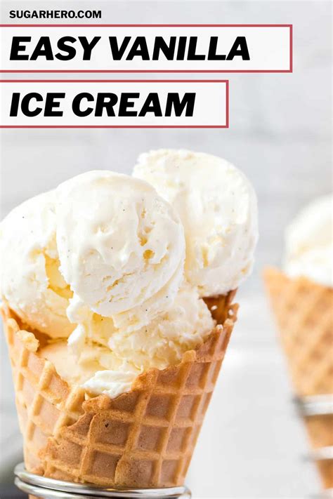 Easy Vanilla Ice Cream No Churn Recipe Sugarhero