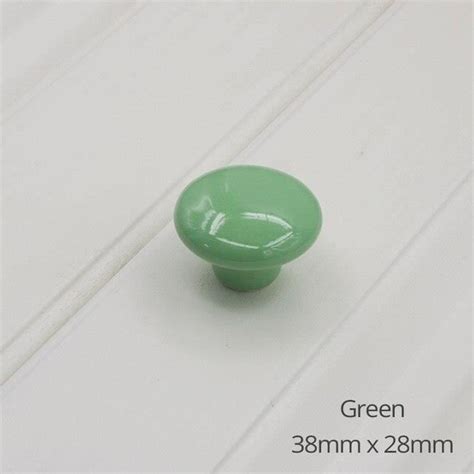 BOUTON DE MEUBLE Green big boutons de meuble ronds en céramique