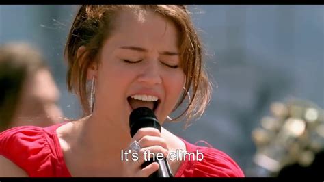 HD Miley Cyrus The Climb Hannah Montana The Movie Lyrics On Screen