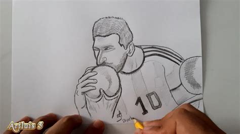 Como Dibujar A MESSI Con La Copa Del Mundo How To Draw MESSI With The
