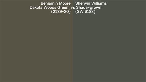 Benjamin Moore Dakota Woods Green 2139 20 Vs Sherwin Williams Shade