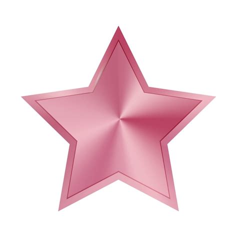 Estrella rosa con degradado cónico con efecto bisel Vector Premium