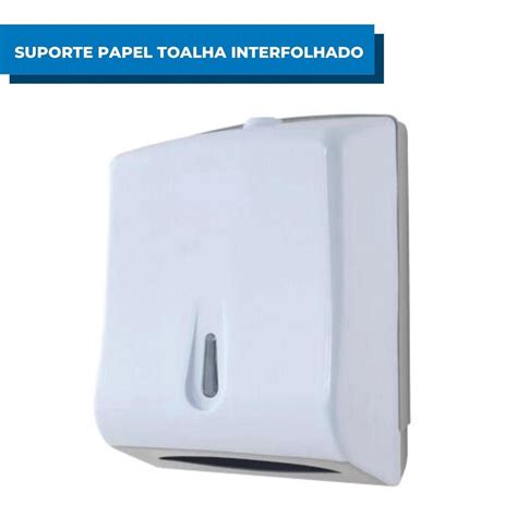 Suporte Papel Toalha Para Secar Mãos Higiene Banheiro Interfolhado