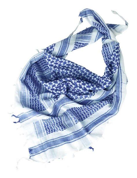 Shemagh blanco azul Pañuelo palestino casual Miltec