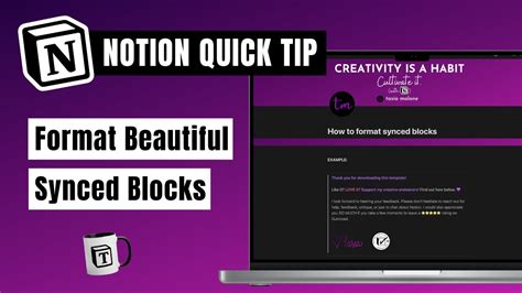 How To Format Beautiful Synced Blocks In Notion Using The Command To
