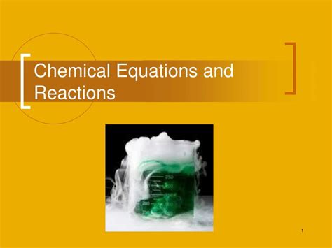 PPT Chemical Equations And Reactions PowerPoint Presentation Free