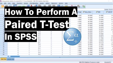 How To Perform A Paired T Test In SPSS YouTube