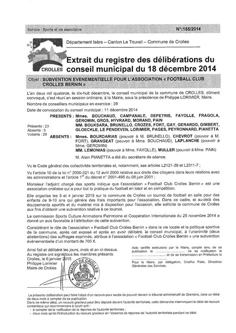 Calaméo Crolles Deliberation 155 2014 12 Subvention V Nementielle
