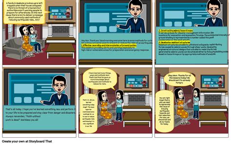 EARTHQUAKE COMIC STRIP Storyboard Von 465f9691