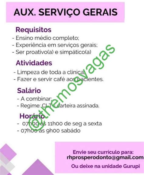 Auxiliar de Serviços Gerais Teresina PI 01 vaga s Themos Vagas