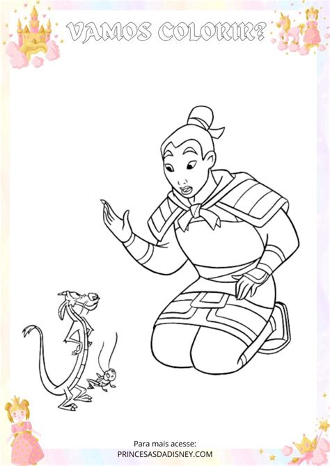 Desenhos Da Mulan Para Colorir E Imprimir