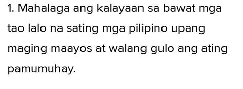 1 Bakit Mahalaga Ang Pagkakaroon Ng Kalayaan Ang Mga Pilipino