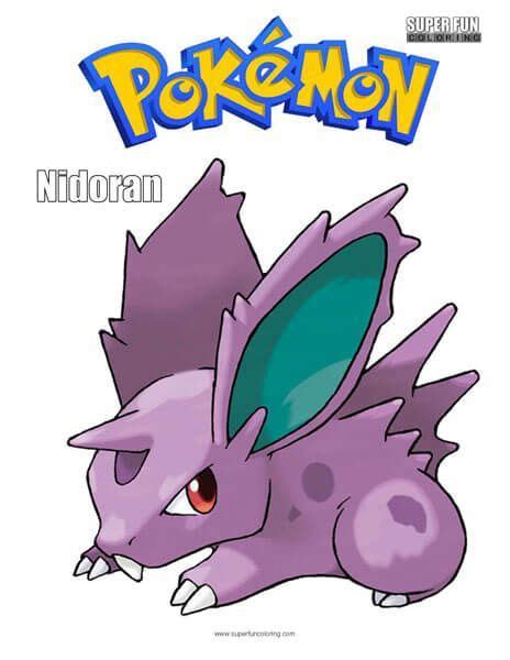 Nidoran Pokemon Coloring Page Pokemon Coloring Pages Pokemon