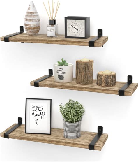 upsimples Lot de 3 étagères flottantes pour décoration murale étagères