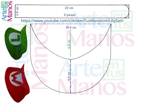 Viseras Gorras de Mario Bros y Luigi en Fieltro o Foami Fácil con