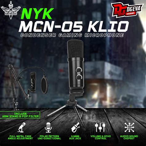 Jual NYK MCN 05 KLIO Condenser Gaming Microphone Shopee Indonesia