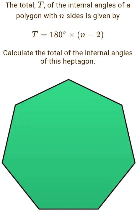 solved the total t of the internal angles of a polygon with n sides is given by t 1809 x
