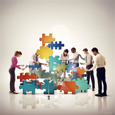 El Concepto De Trabajo En Equipo Exitoso Con Muchas Personas Foto