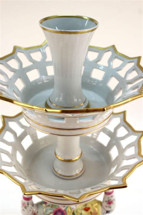 Tobacco Leaf Epergne By Mottahedeh At 1stDibs