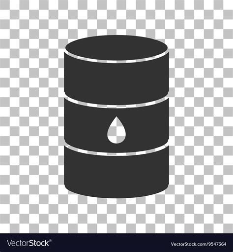 Oil Barrel Sign Dark Gray Icon On Transparent Vector Image