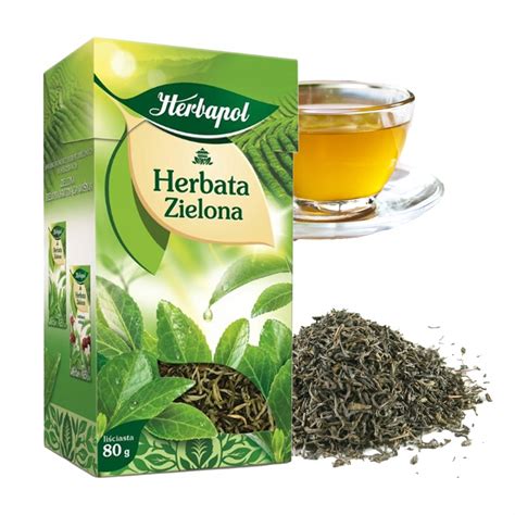 HERBAPOL HERBATA ZIELONA klasyczna liściasta 80G 10592771020 Allegro pl