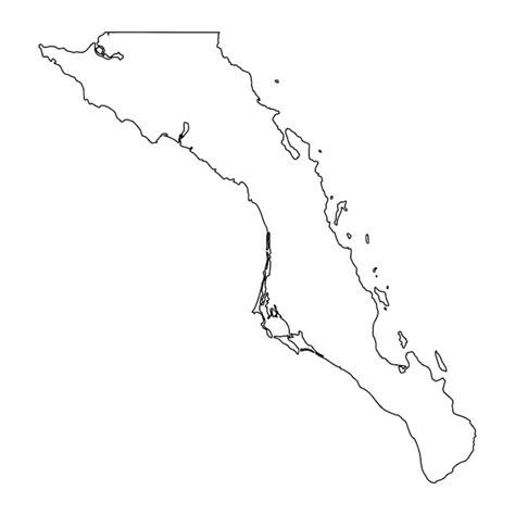 Premium Vector Baja California Sur State Map Administrative Division