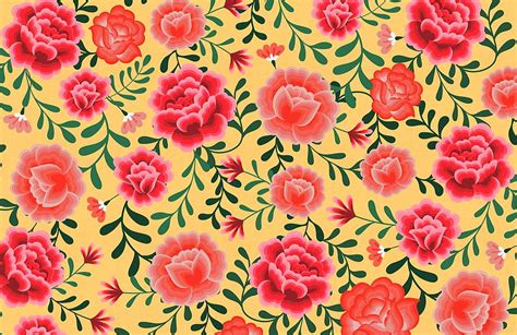 Murals Mexican Flower Pattern HD Wallpaper Pxfuel