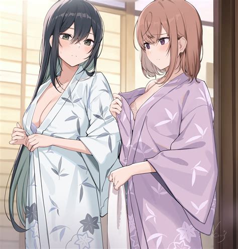 しっぽのエロ画像 イラストしっぽり温泉旅行と海でのラッキースケベ 2022年自分が選ぶ今年の4枚