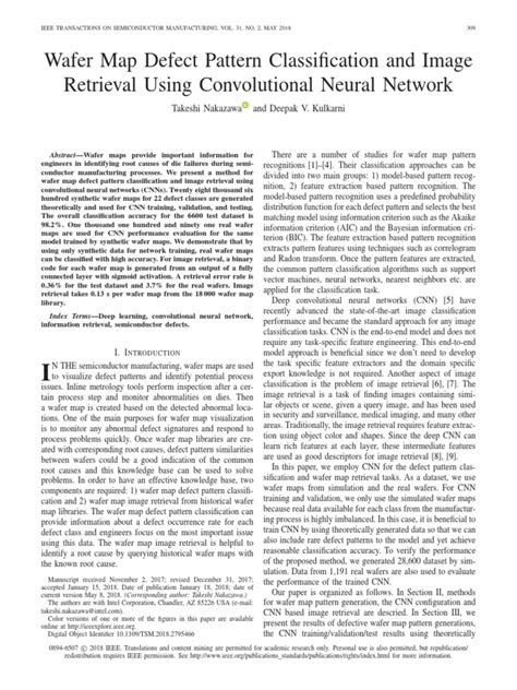 wafer map defect pattern classification and image retrieval using convolutional neural network
