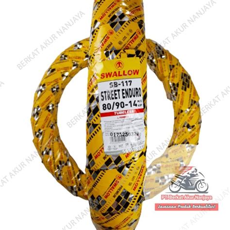 Ban Swallow Street Enduro SB 117 80 90 Ring 14 Tubeless Bonus Pentil