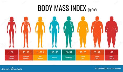 Bmi Classification Chart Measurement Man And Woman Black Icon Set Male