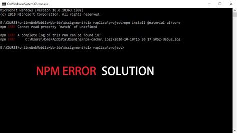SOLVED Npm ERR Unexpected End Of Material UI Installation YouTube