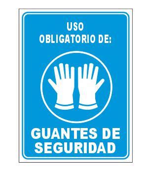 Letrero Uso Obligatorio De Guantes De Seguridad 30x40cm En Estireno