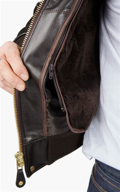 Schott NYC 184SM A 2 Leather Flight Jacket Brown Cultizm