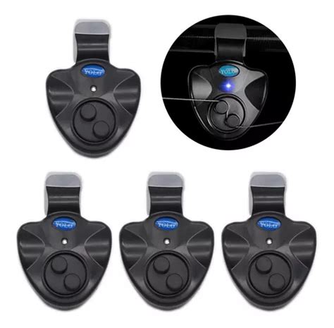 4pcs Eletrônico Pesca Mordida Alarme Luzes Led Som Parcelamento