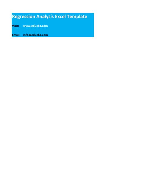 regression analysis excel template pdf errors and residuals coefficient of determination