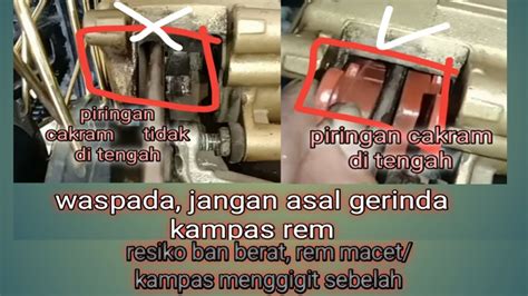 Memperbaiki Posisi Piringan Cakram Kaliper Rem Belakang Yang Tidak