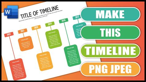Create This Timeline In Word And Convert Into An Image Easy Tutorial