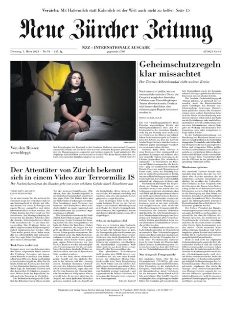 Neue Zürcher Zeitung International 5 03 24 Download PDF magazines