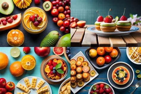Un Collage De Fotos De Frutas Y Verduras Incluyendo Frutas Y Verduras
