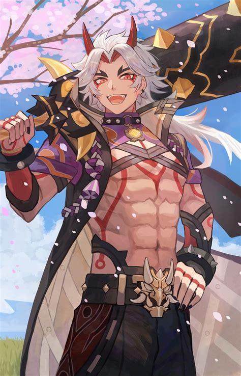 Arataki Itto Genshin Impact Image By Pixiv Id