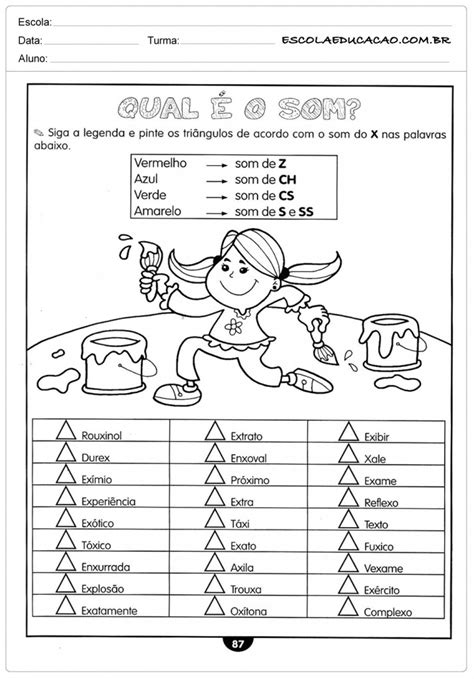 Atividades de Português 5º ano Para Imprimir Educação
