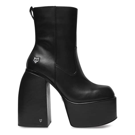 Naked Wolfe Jailbreaker Black Leather Boots Women Black Flannels