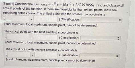 solved 1 point consider the function